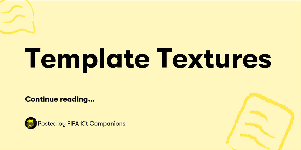 Template Textures — FIFA Kit Companions - Buymeacoffee