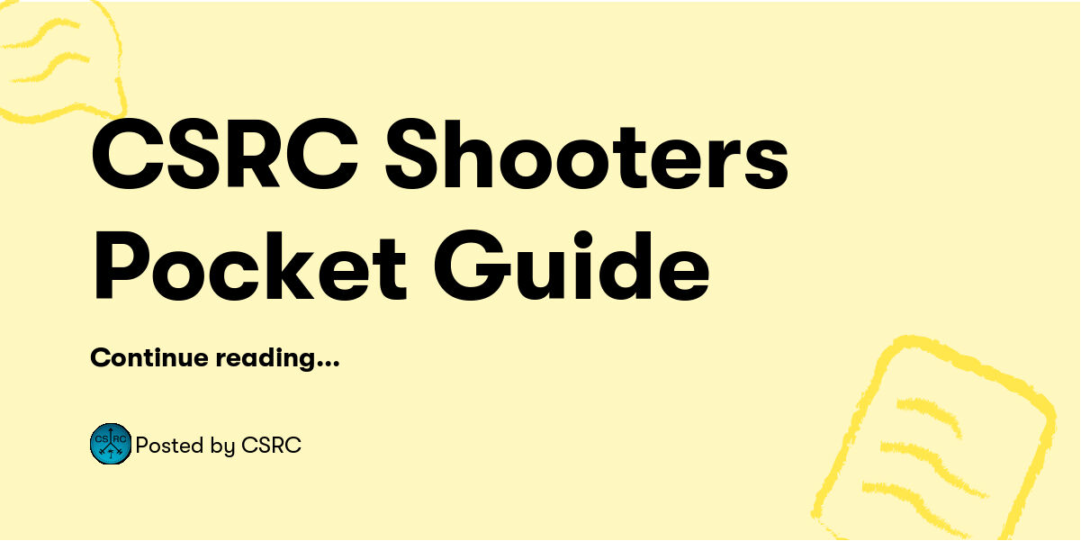 CSRC Shooters Pocket Guide — CSRC - Buymeacoffee