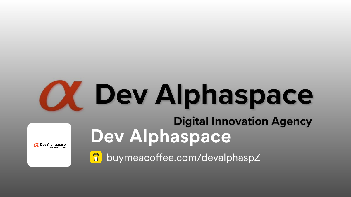 Dev Alphaspace - Buymeacoffee