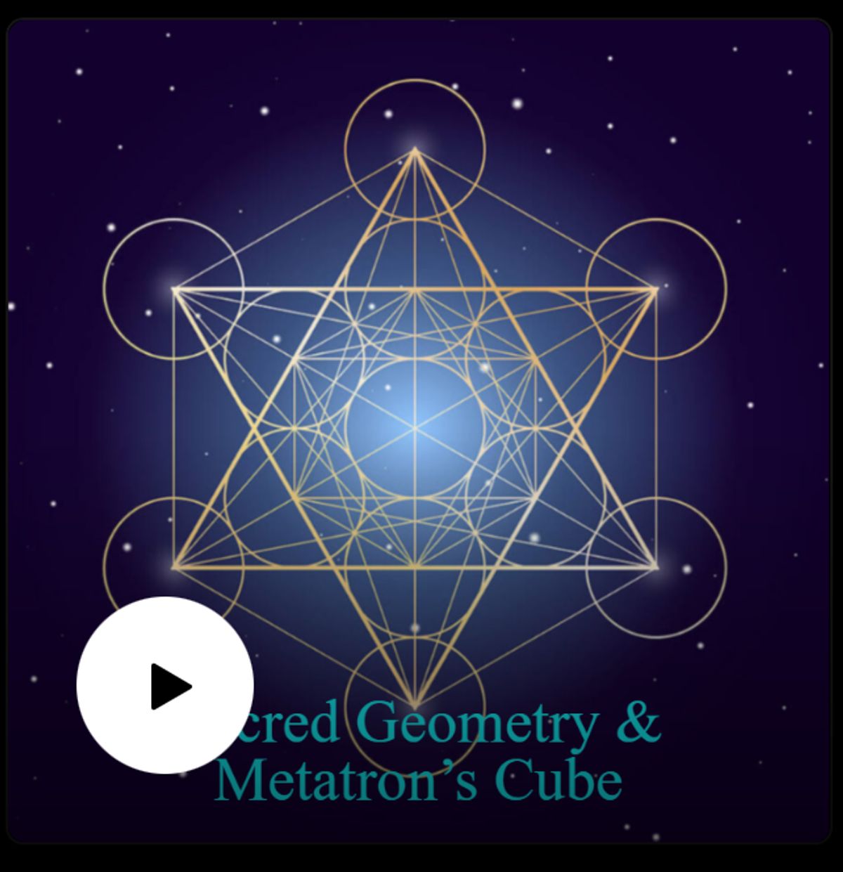 Sacred Geometry & Metatron's Cube — Goddess Candace, The Alicorn ...