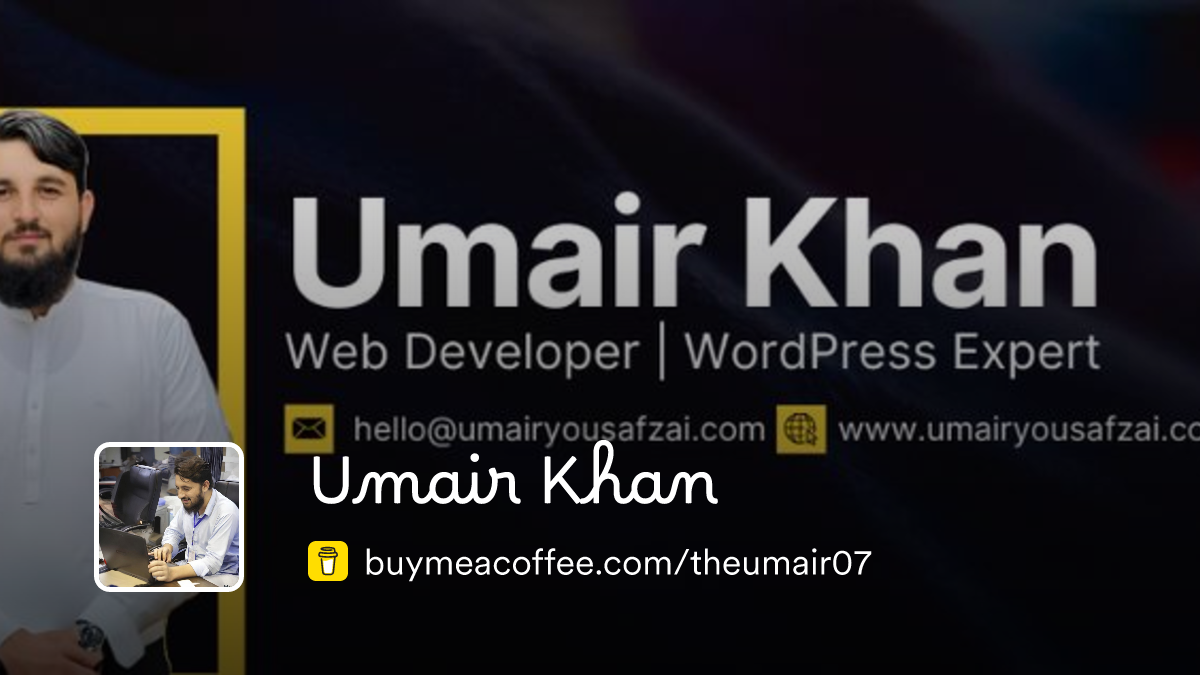 Umair Khan is Chrome Extension Developer | Prompt Engineer | Web Developer | SEO Guy - Buymeacoffee