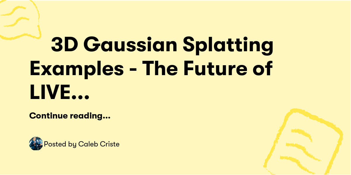 3D Gaussian Splatting Examples - The Future of LIVE EVENT Capture? 🎥 ...
