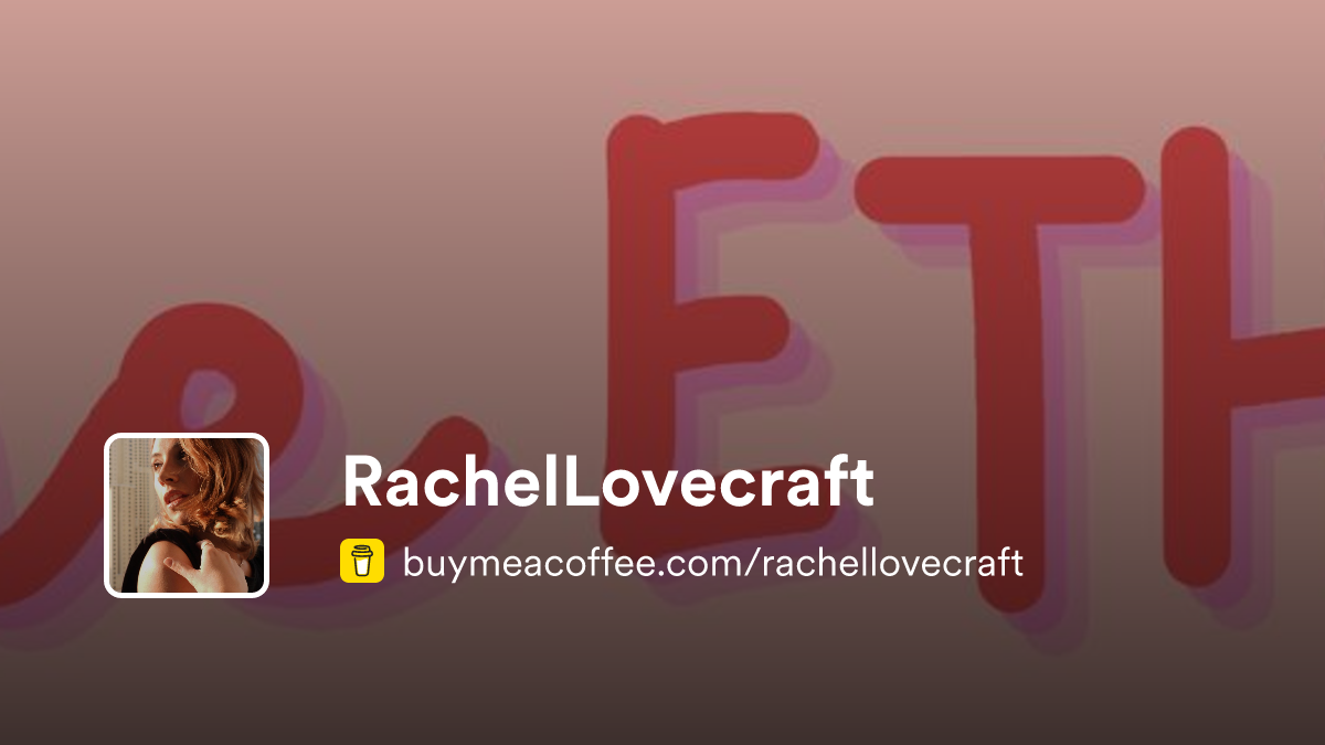 RachelLovecraft is tech & book lover girl 🌷 - Buymeacoffee