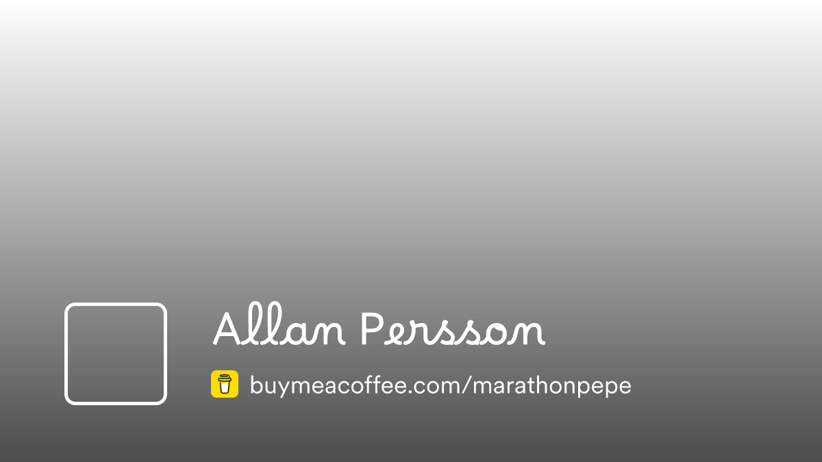 Allan Persson - Buymeacoffee
