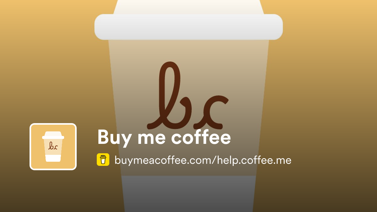 Buy me coffee - Buymeacoffee