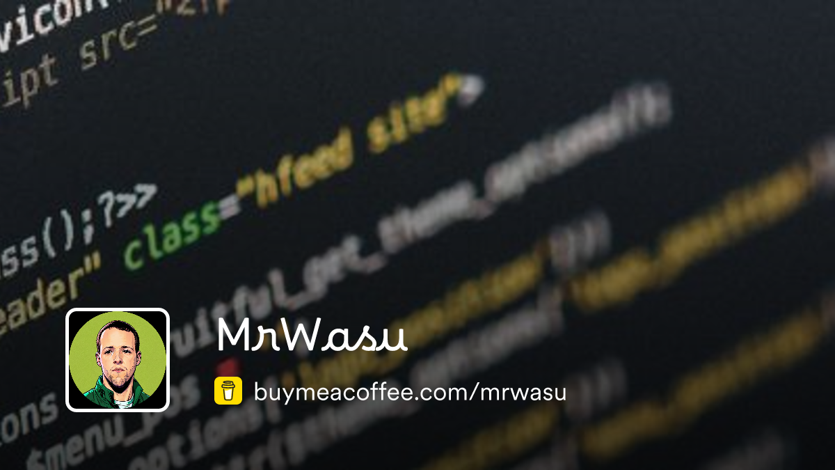 MrWasu is creating web projects that help me forget about the world for a while - Buymeacoffee