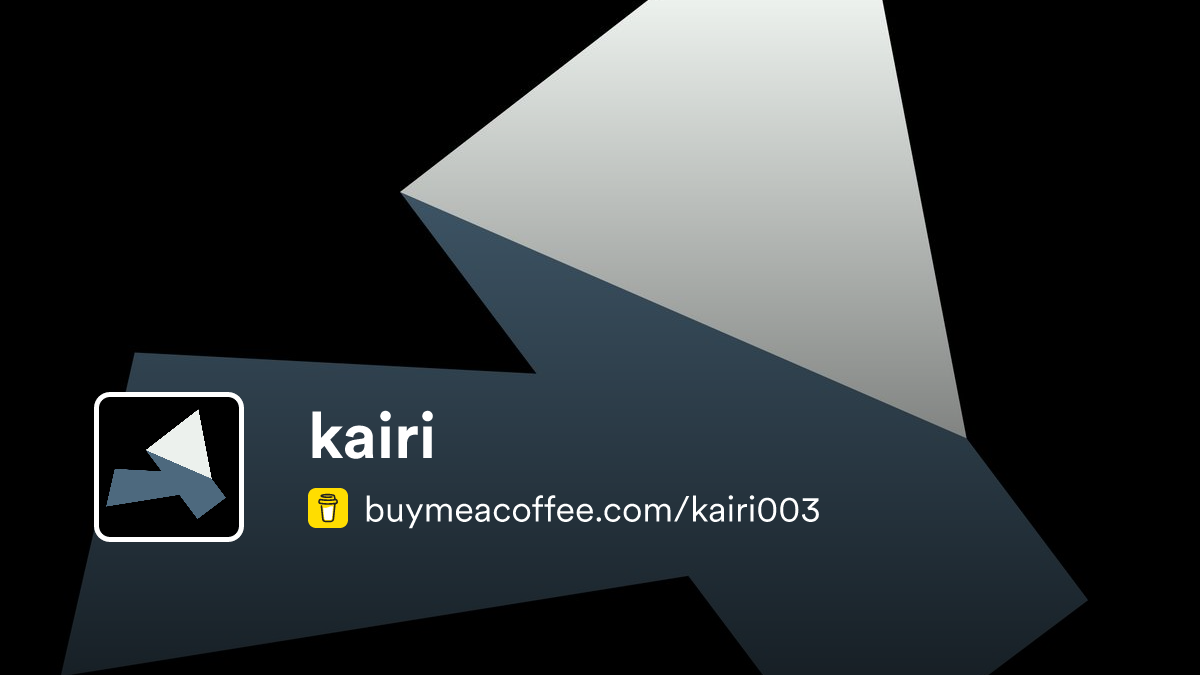 kairi is an app and extension developer - Buymeacoffee