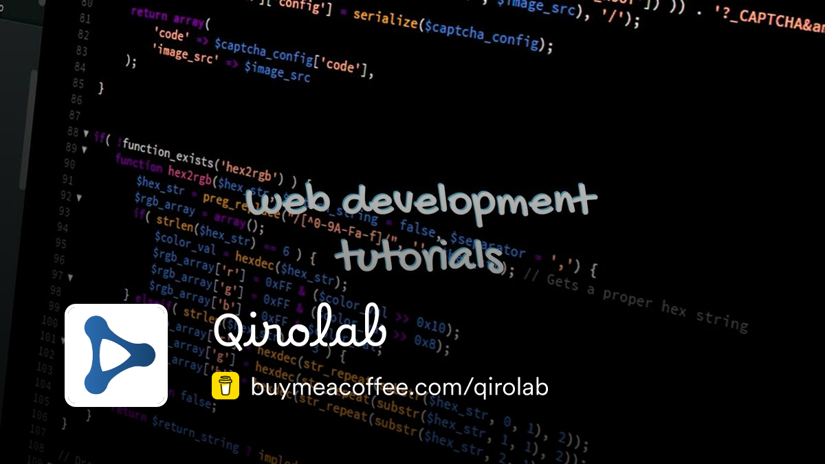 Qirolab is creating programming tutorials and open-source software - Buymeacoffee