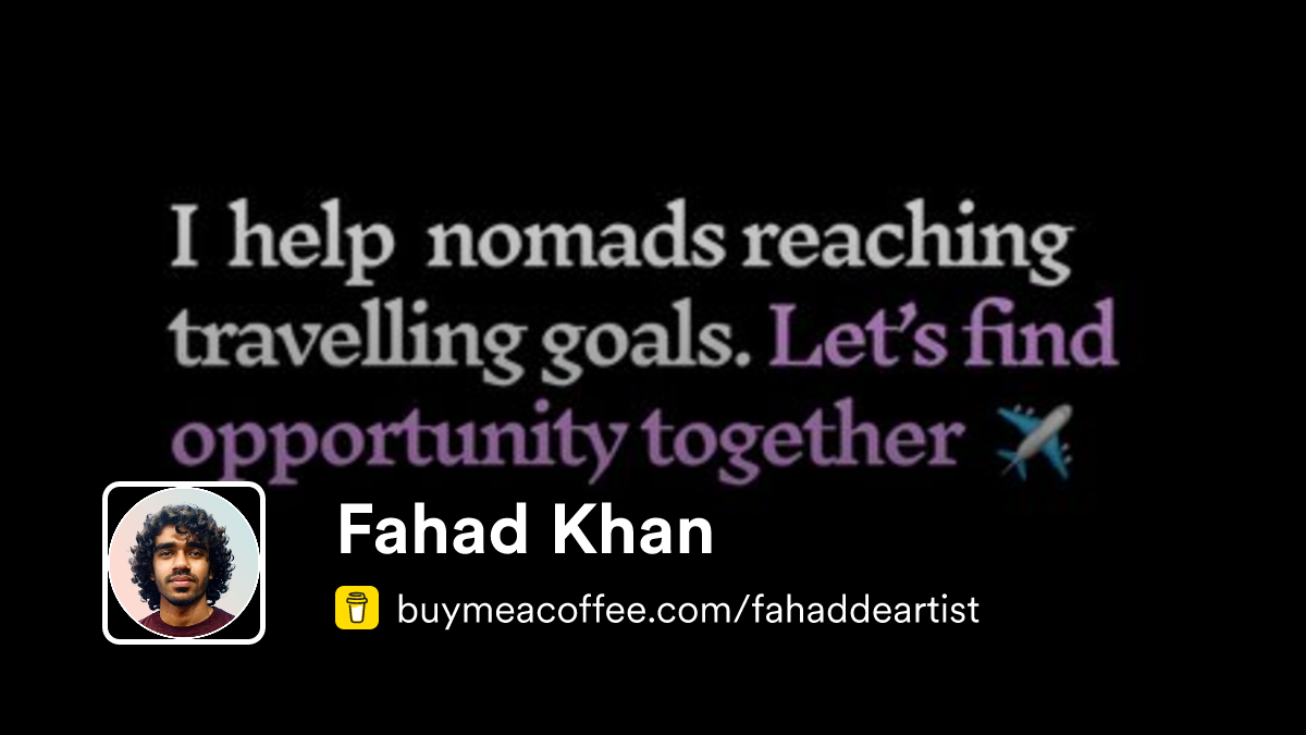 Fahad Khan - Buymeacoffee