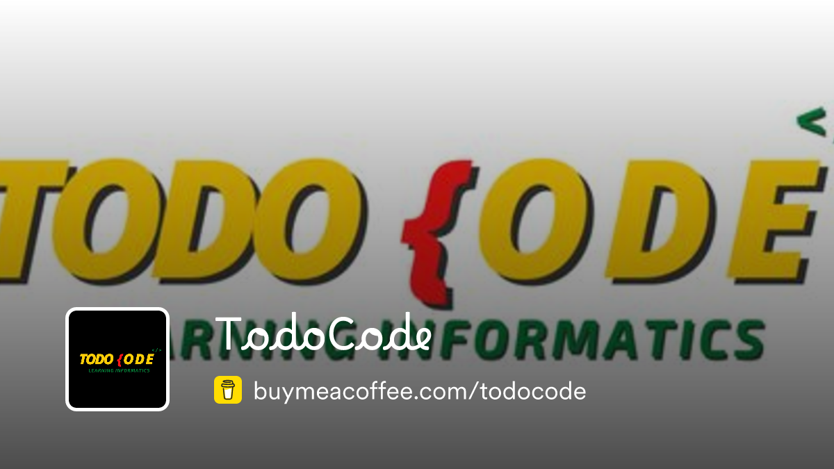 TodoCode is Programming and Informatics Education - Buymeacoffee
