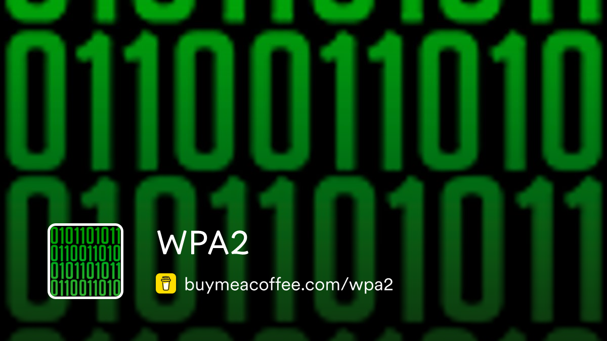 WPA2 is Coding - Buymeacoffee