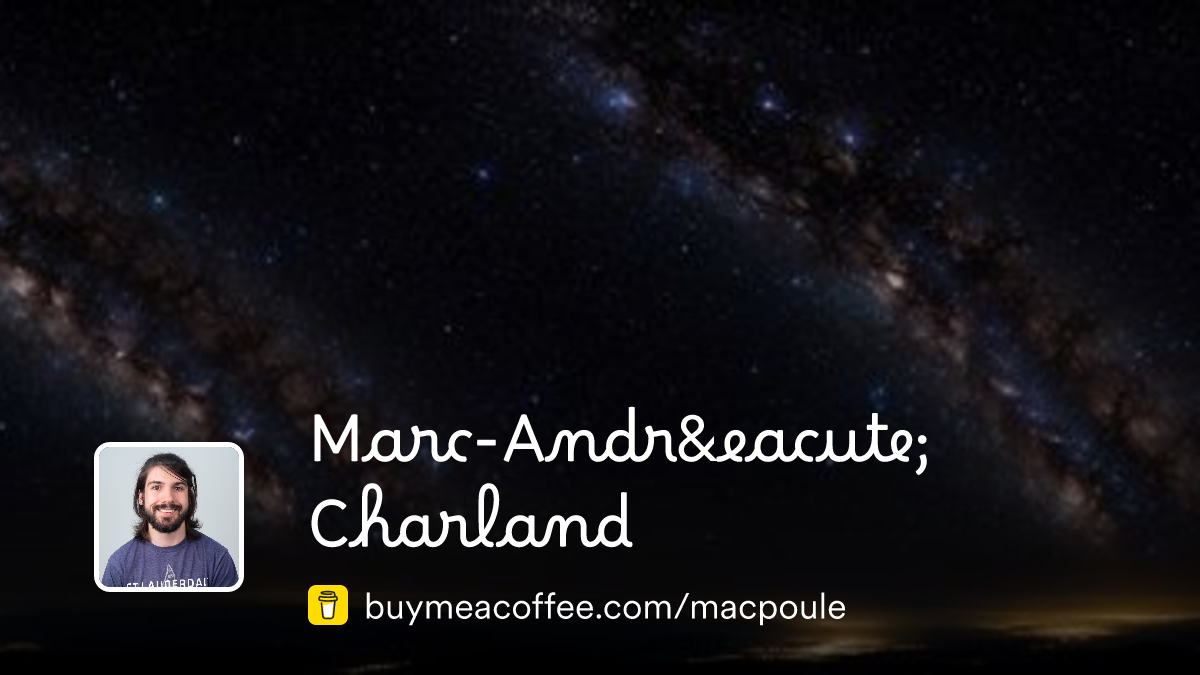 Marc-André Charland is creating software that works in Go. - Buymeacoffee