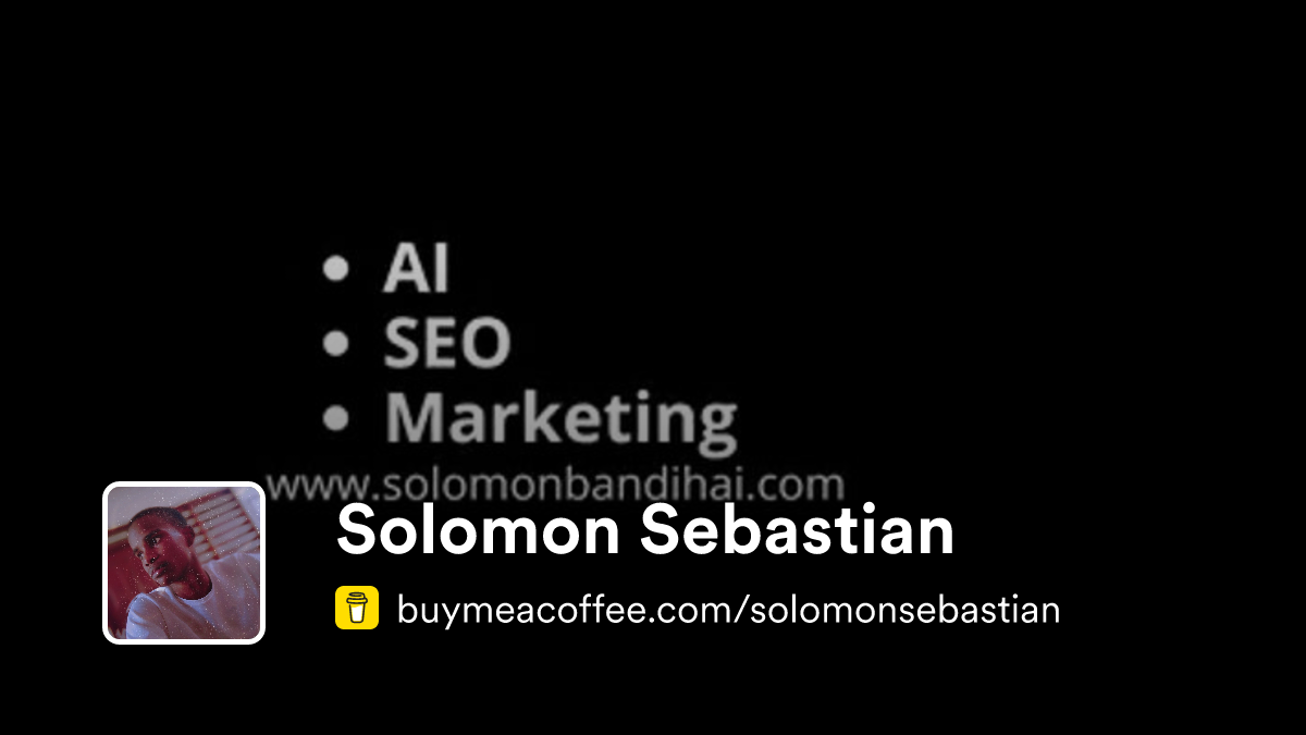 Solomon Sebastian - Buymeacoffee