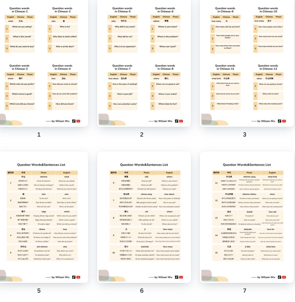 【PDF 】Question words in Chinese — Wilson Wu - Buymeacoffee