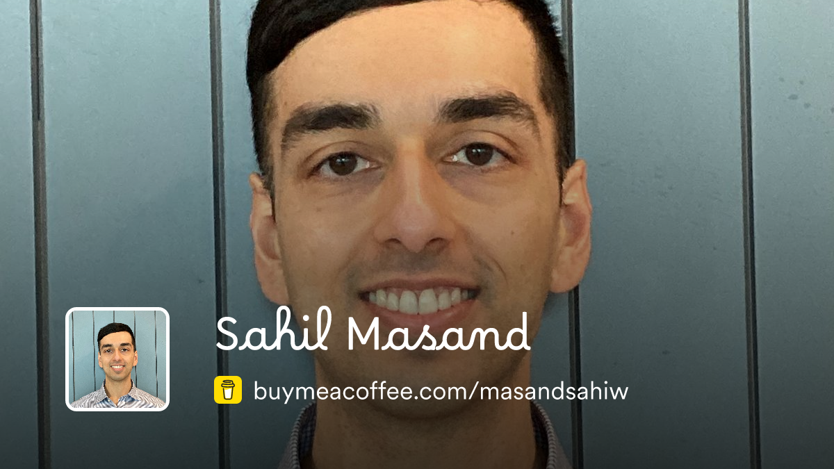 Sahil Masand - Buymeacoffee