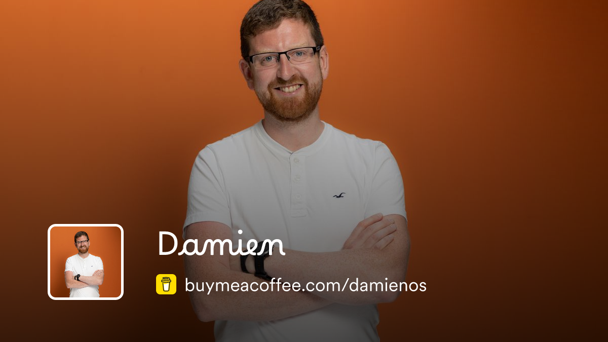 Damien is is writing useful software in his spare time - Buymeacoffee