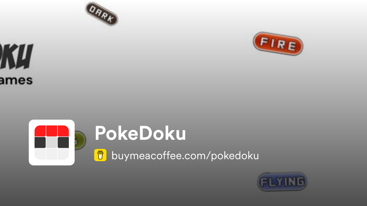PokeDoku is The internet's first Pokemon based sudoku game! - Buymeacoffee