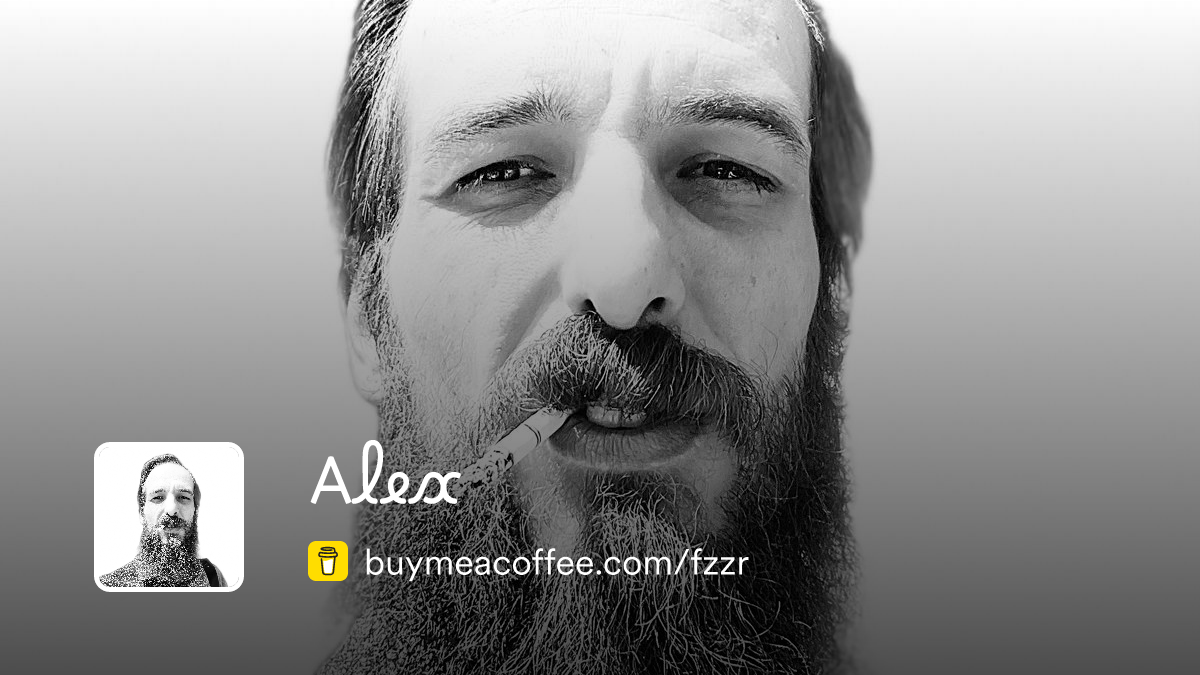 Alex is doing some FOSS. - Buymeacoffee