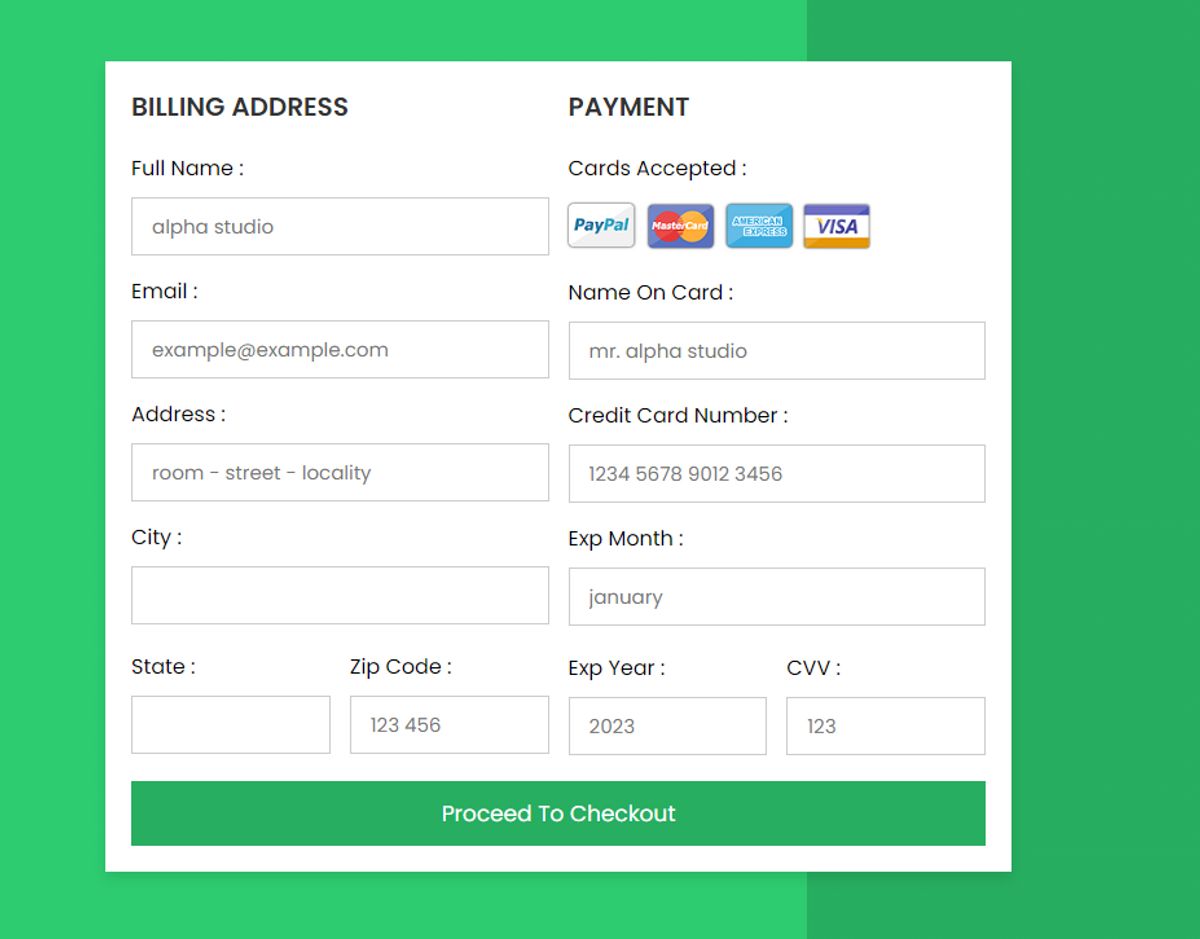 Create A Responsive Payment Gateway Form Design Using HTML & CSS Only — Alpha - Buymeacoffee