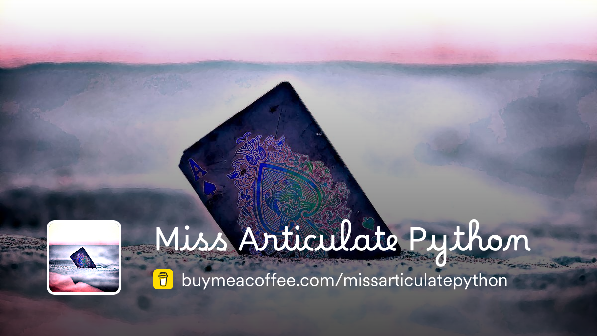 Miss Articulate Python is Python programs and lessons - Buymeacoffee