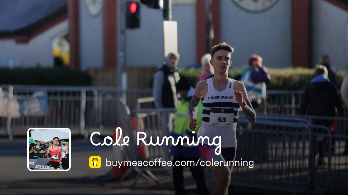 Cole Running is Running Content Creator 📸 - Buymeacoffee
