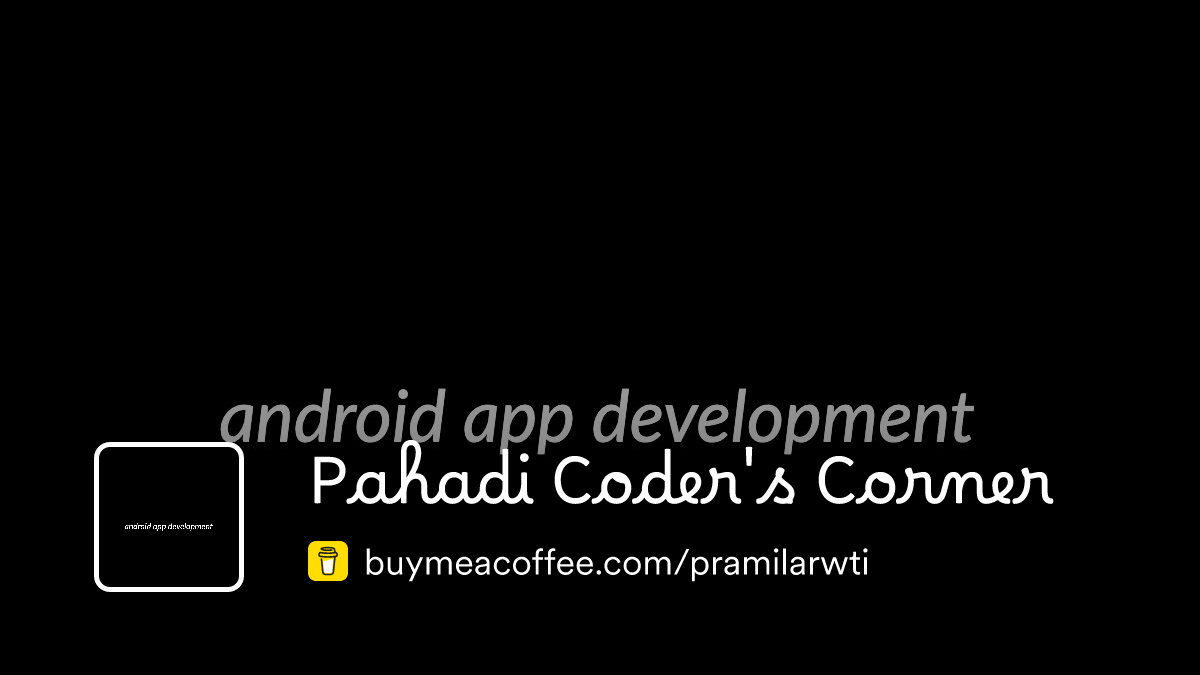 Pahadi Coder's Corner - Buymeacoffee