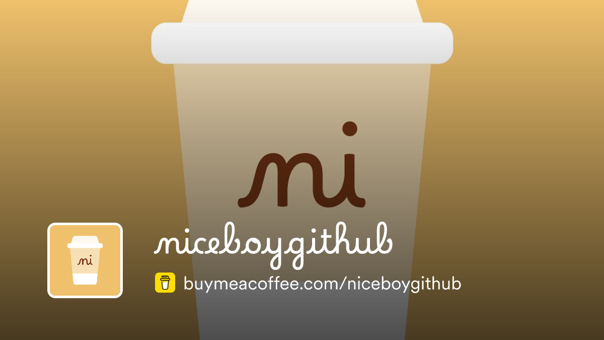 niceboygithub is for scripts/utils for embedded devices - Buymeacoffee