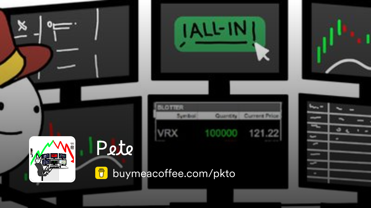Pete is creating good long-form content about trading stocks - Buymeacoffee