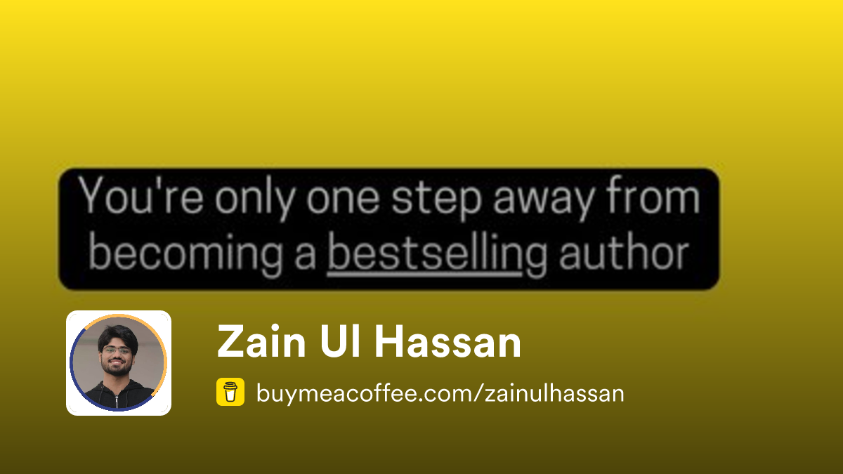 Extras | Zain Ul Hassan - Buymeacoffee