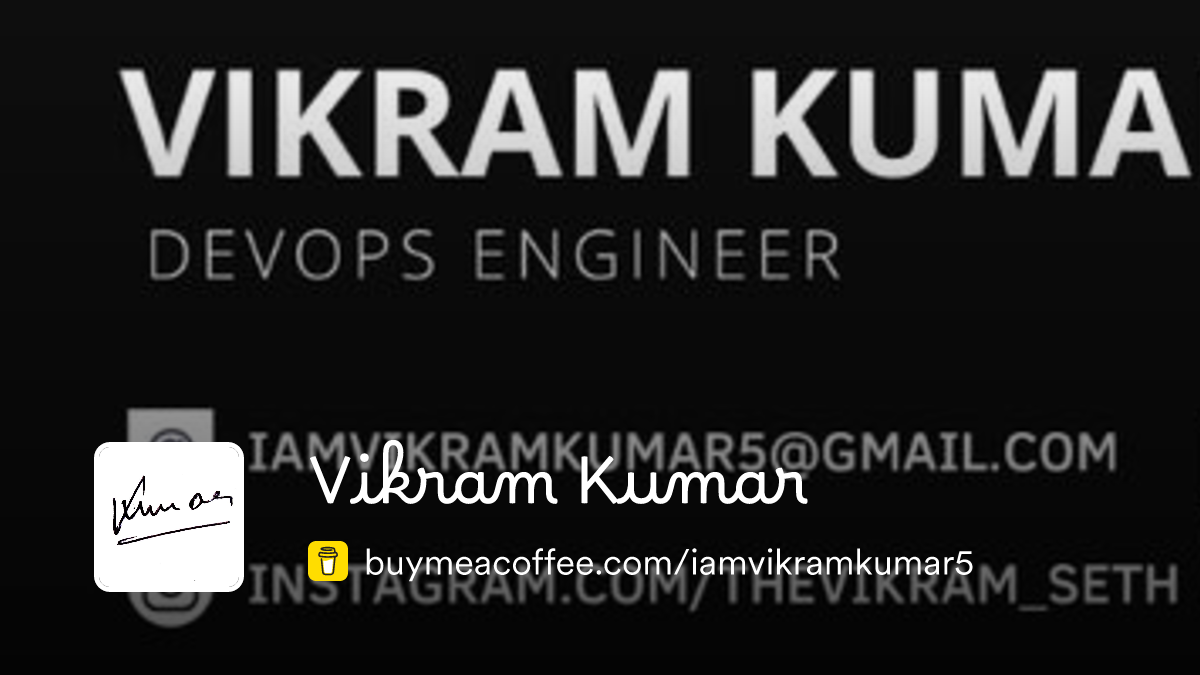 Vikram Kumar - Buymeacoffee