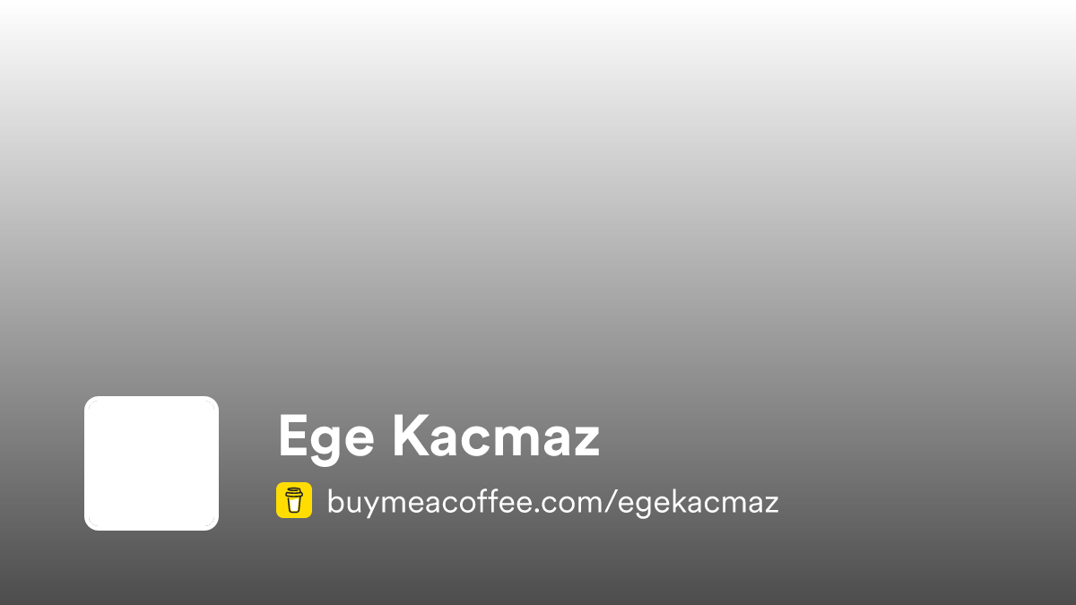 Ege Kacmaz - Buymeacoffee