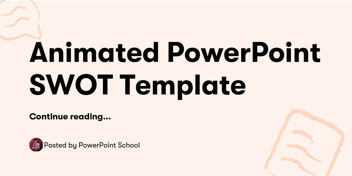 Animated PowerPoint SWOT Template — PowerPoint School - Buymeacoffee