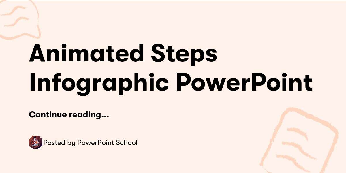 Animated Steps Infographic PowerPoint — PowerPoint School - Buymeacoffee