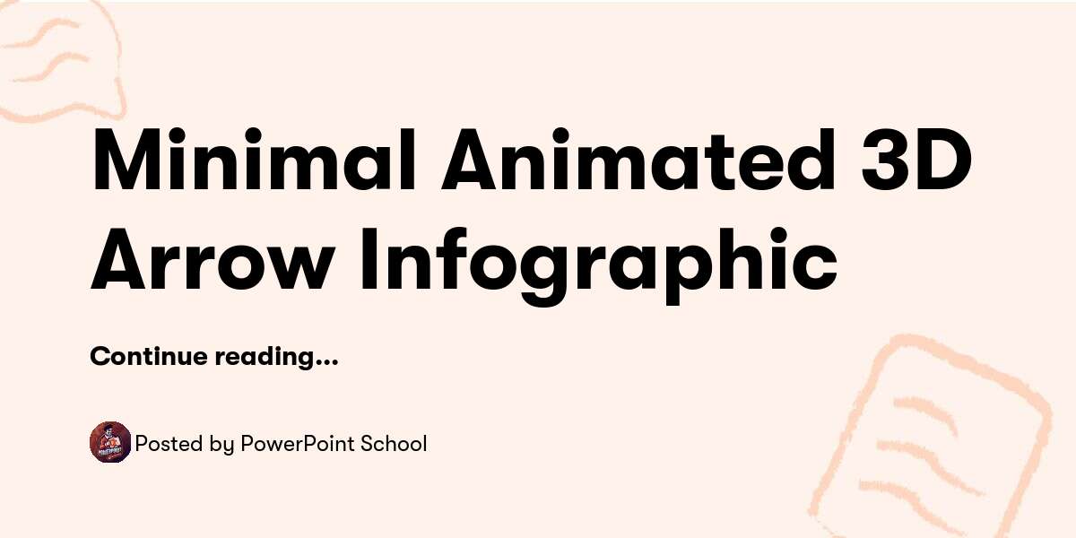 Minimal Animated 3D Arrow Infographic — PowerPoint School - Buymeacoffee