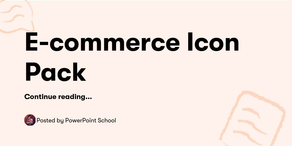 E-commerce Icon Pack — PowerPoint School - Buymeacoffee