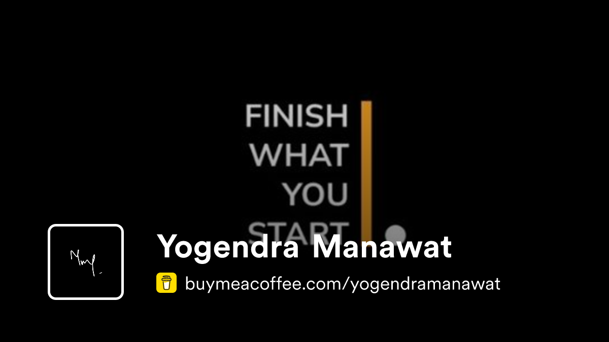 Yogendra Manawat is an Indie Maker - Buymeacoffee