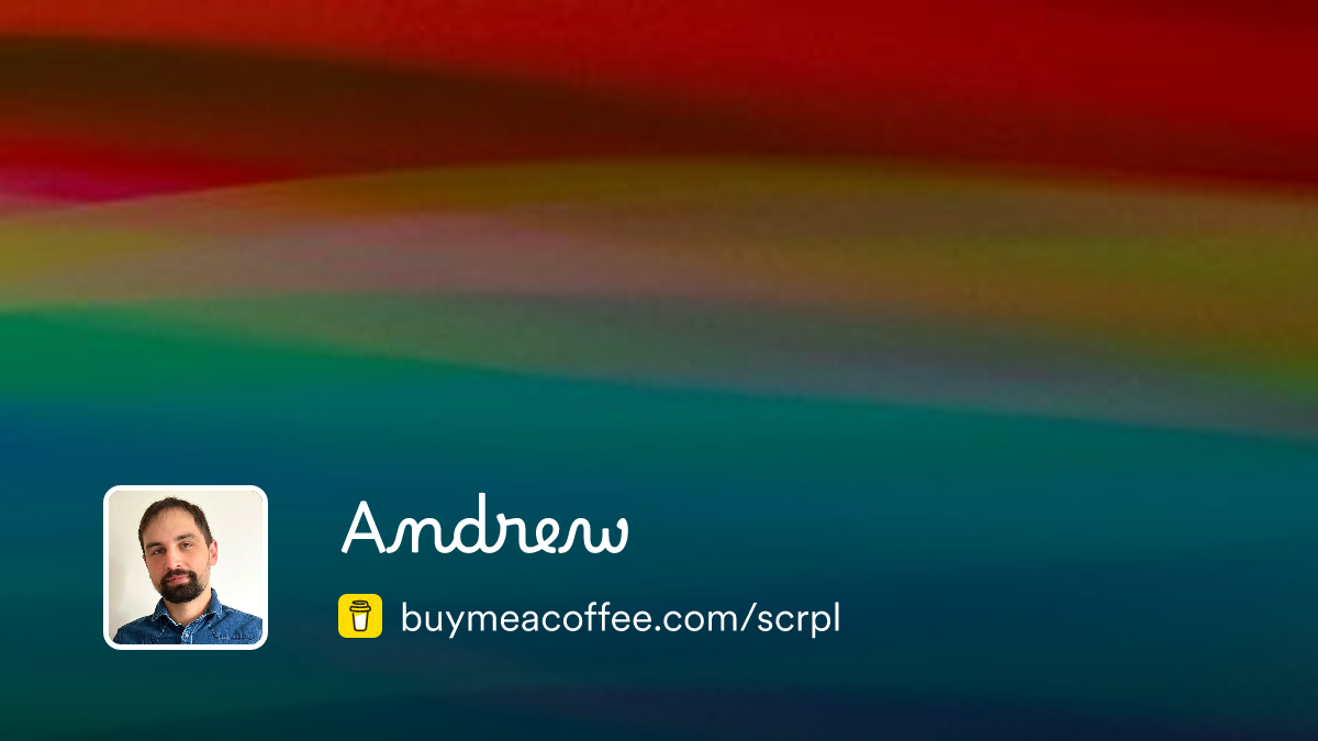 Andrew is tapping buttons... - Buymeacoffee