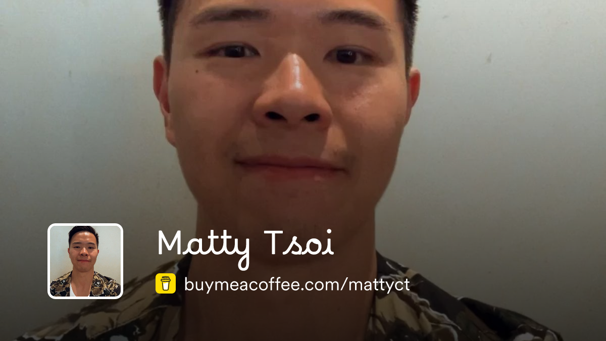 Matty Tsoi - Buymeacoffee