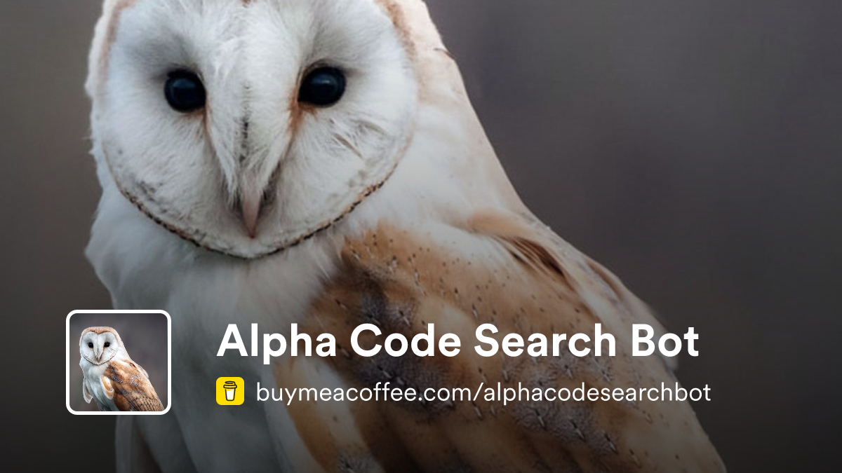 Alpha Code Search Bot - Buymeacoffee