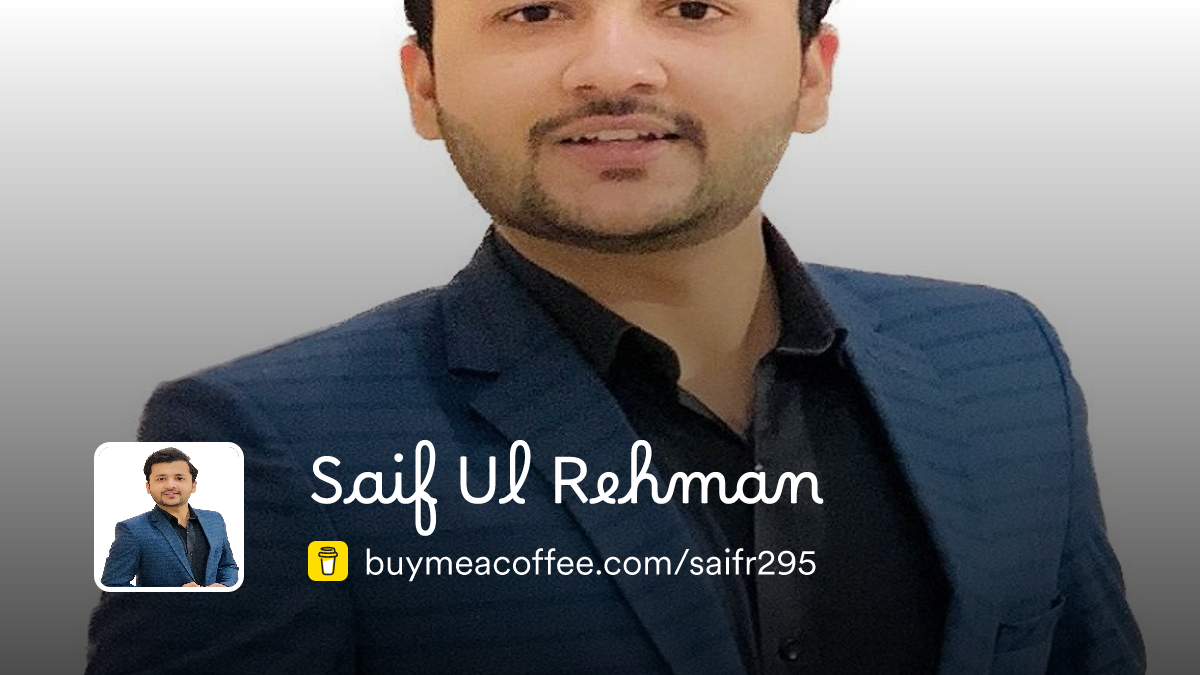 Saif Ul Rehman - Buymeacoffee