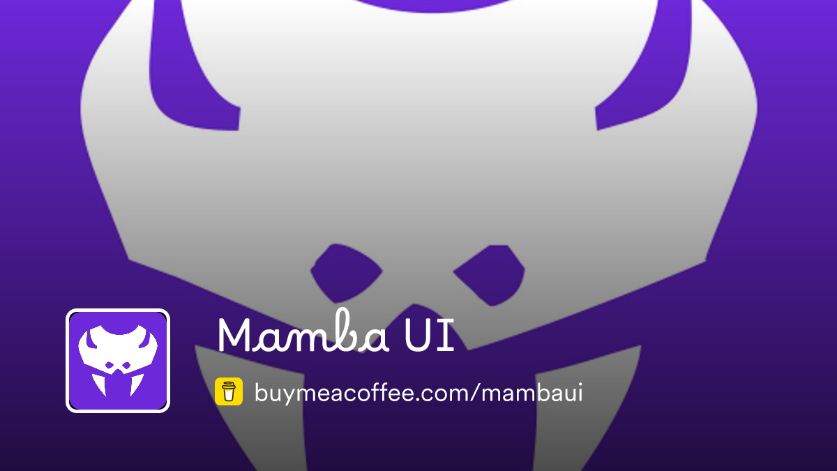 Mamba UI is free Tailwind CSS UI kit - Buymeacoffee