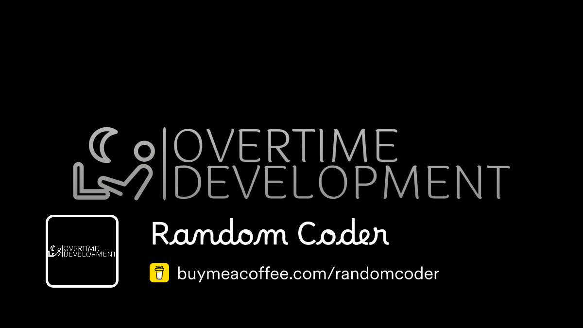 Random Coder - Buymeacoffee