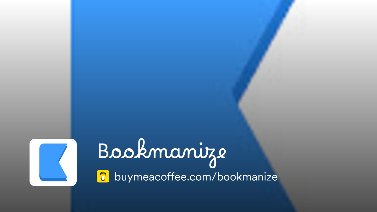 Bookmanize is Chrome extension - Buymeacoffee