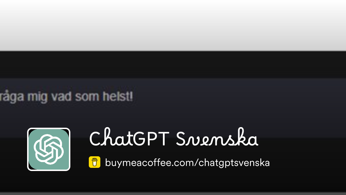 ChatGPT Svenska - Buymeacoffee
