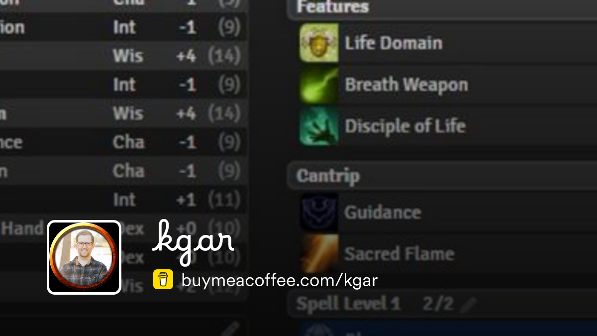 kgar is Modules for Foundry VTT - Buymeacoffee