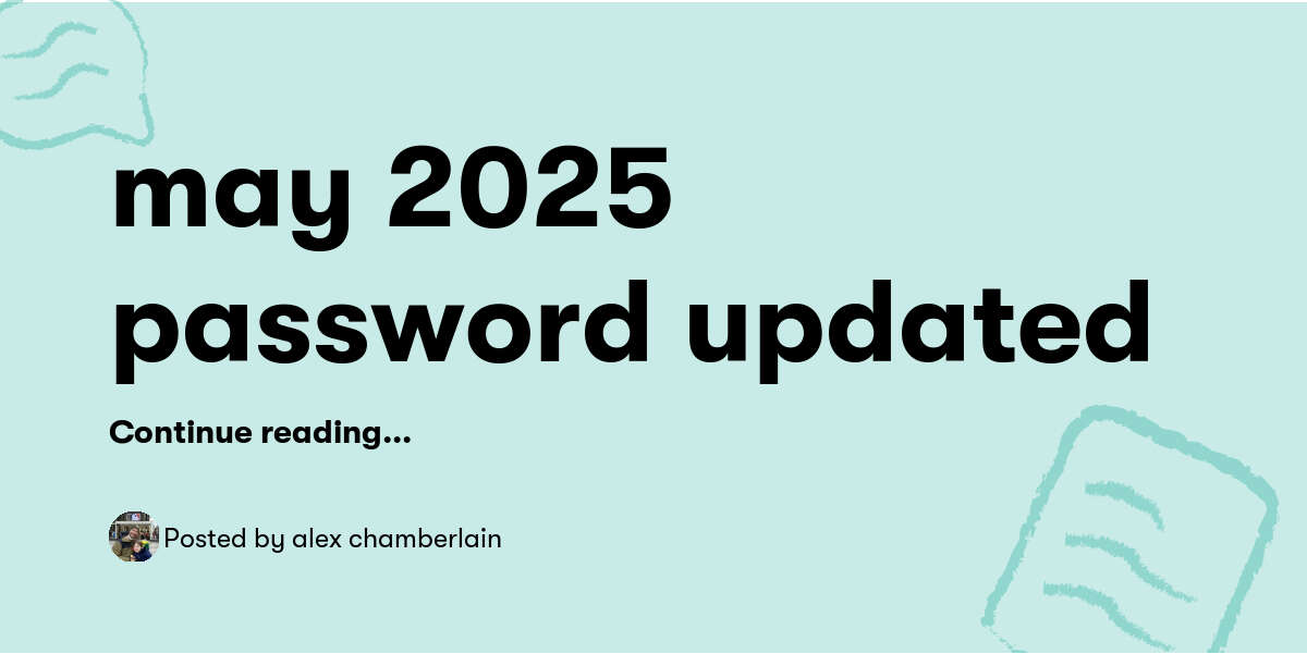 may 2025 password updated — alex chamberlain - Buymeacoffee