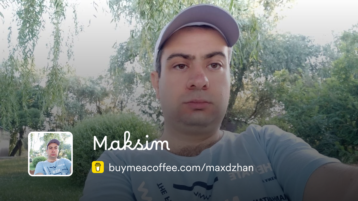 Maksim - Buymeacoffee