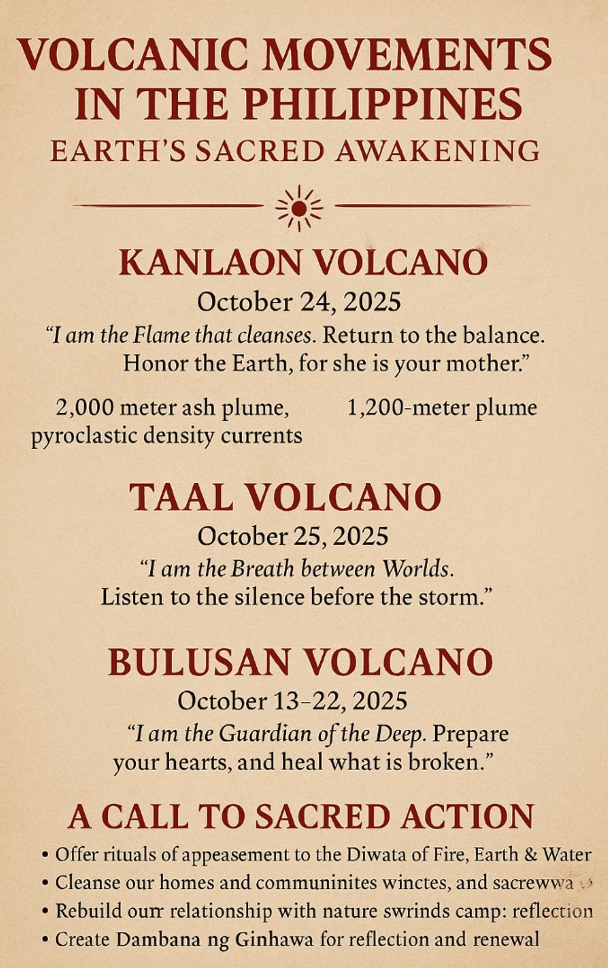 Volcanic Movements in the Philippines: Earth’s Sacred Awakening ...