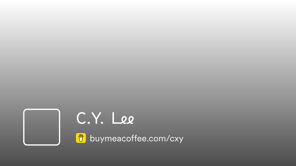 C.Y. Lee - Buymeacoffee