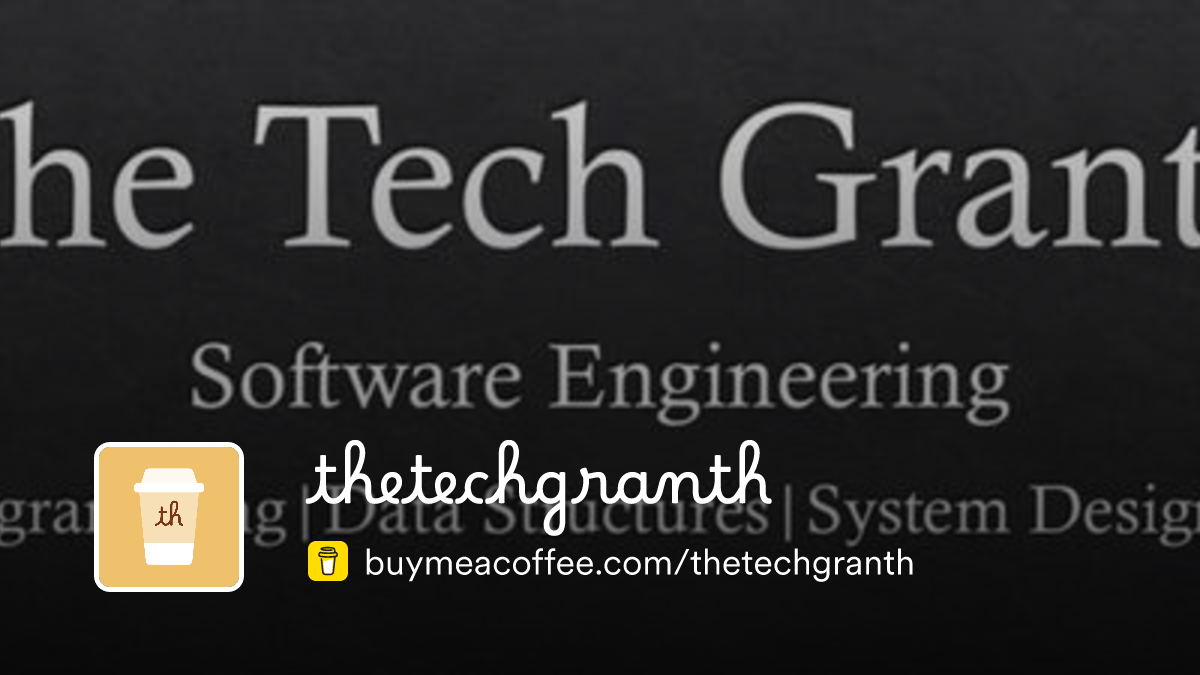 thetechgranth is A gateway to learn and crack top tech companies coding interview - Buymeacoffee